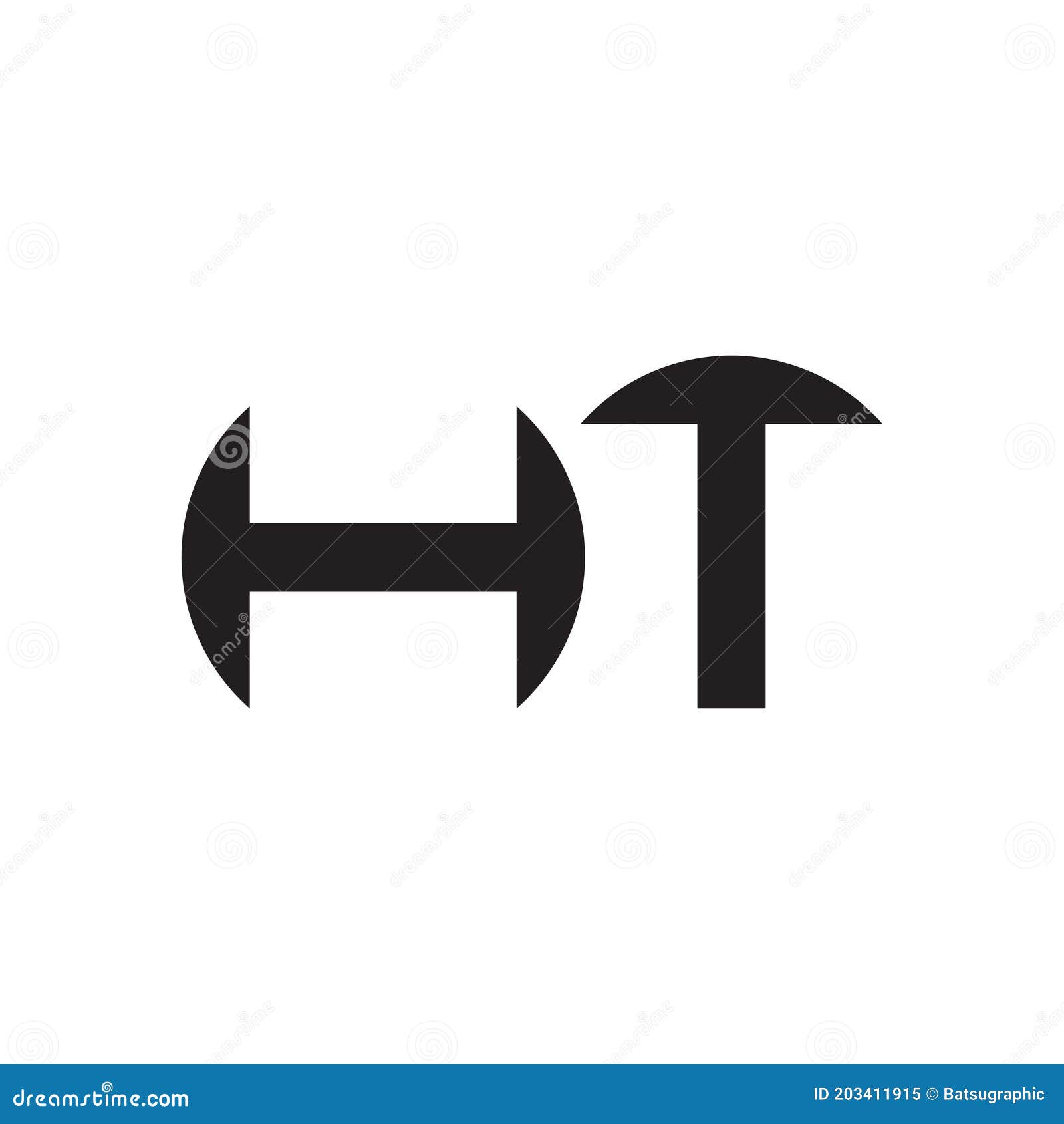 Ht Initial Letter Vector Logo Icon Stock Vector - Illustration of icon ...