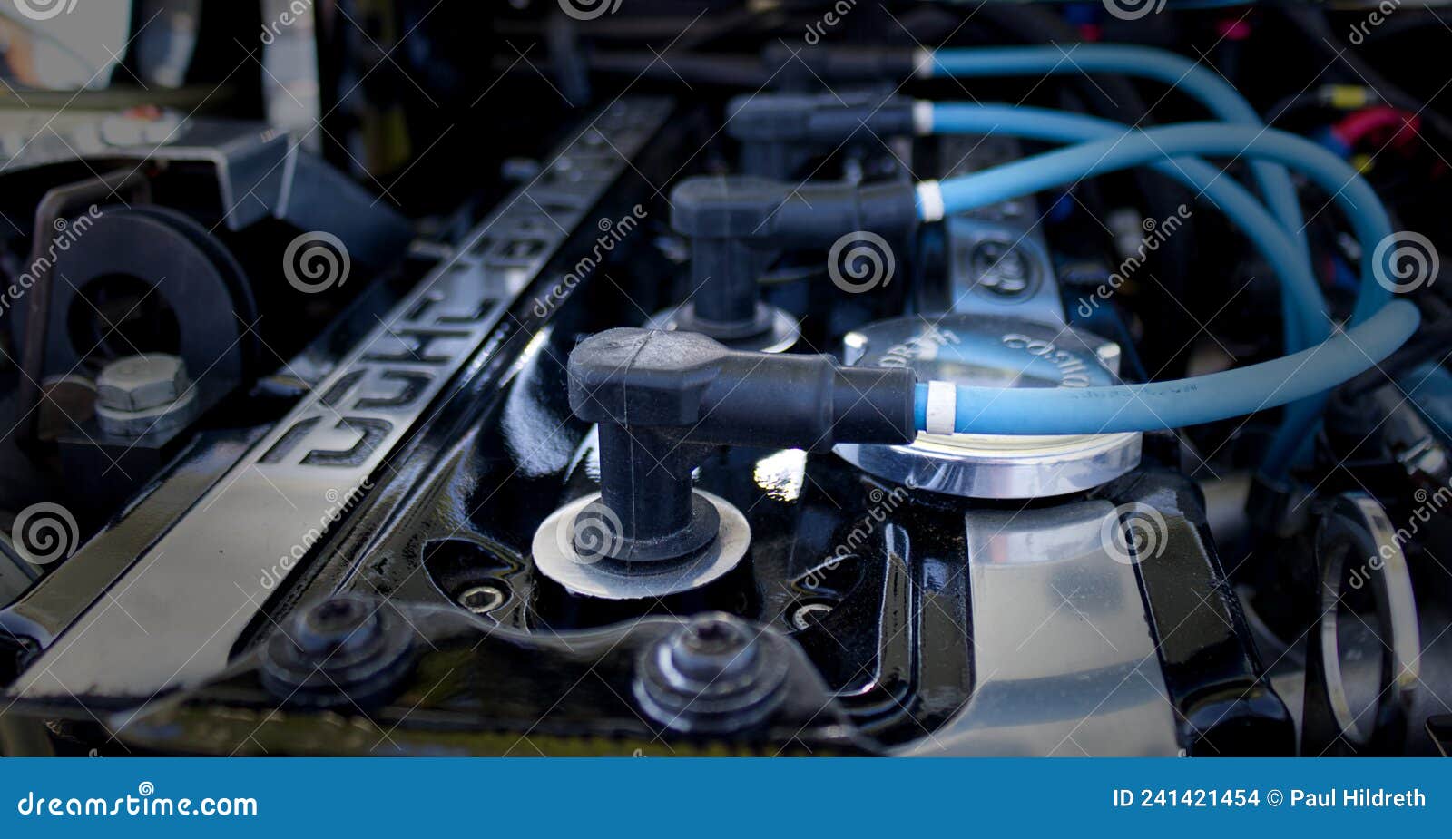 HT Leads in a Modern Engine Bay Editorial Stock Image - Image of ...