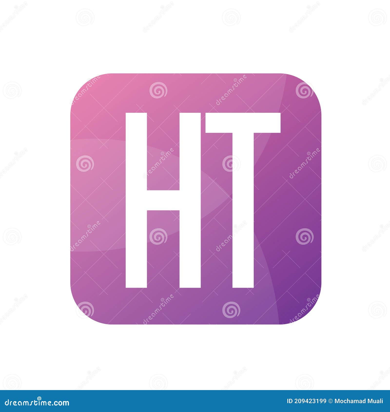 HT Letter Logo Design with Simple Style Stock Vector - Illustration of ...