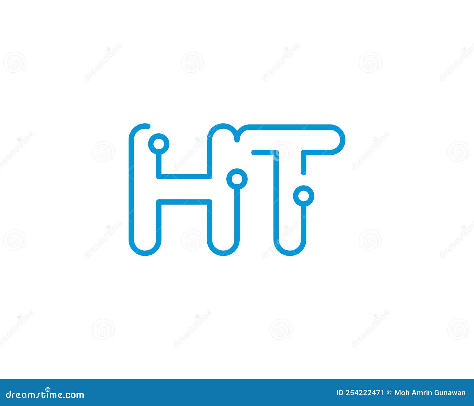 HT Letters, Electronic Circuit, Technology Logo Design Vector 001 Stock ...