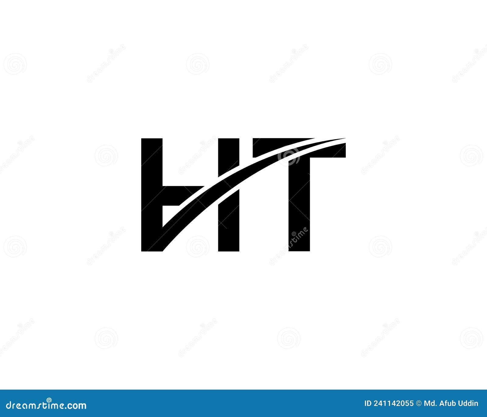 HT Letters Logo Monogram Design Concept Stock Vector - Illustration of ...