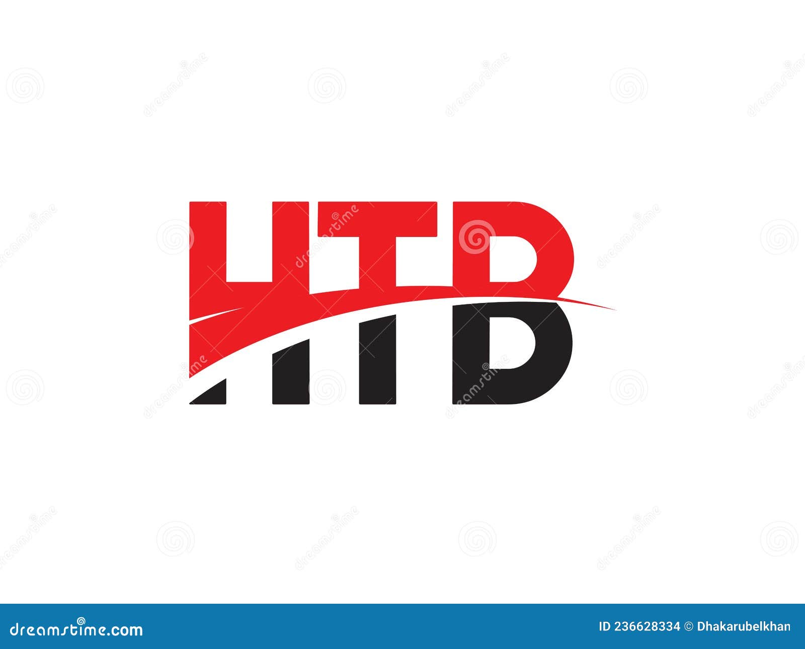 HTB Letter Initial Logo Design Vector Illustration Stock Vector ...