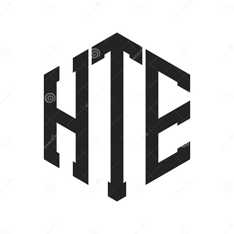 HTE Logo Design. Initial Letter HTE Monogram Logo Using Hexagon Shape ...