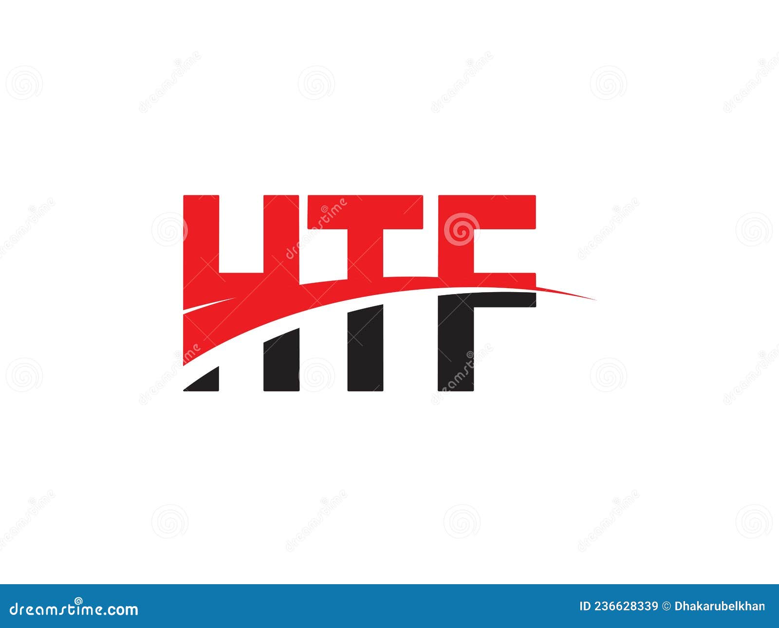 HTF Letter Initial Logo Design Vector Illustration Stock Vector ...