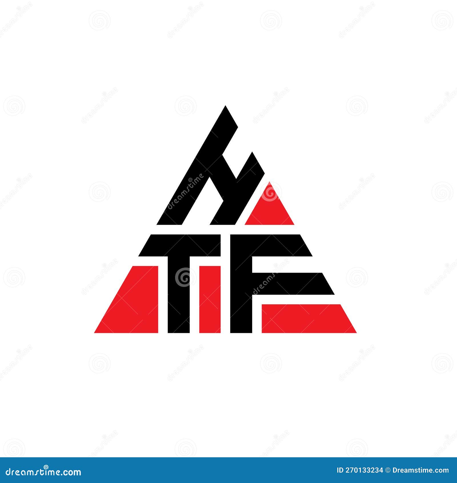 HTF Triangle Letter Logo Design with Triangle Shape. HTF Triangle Logo ...