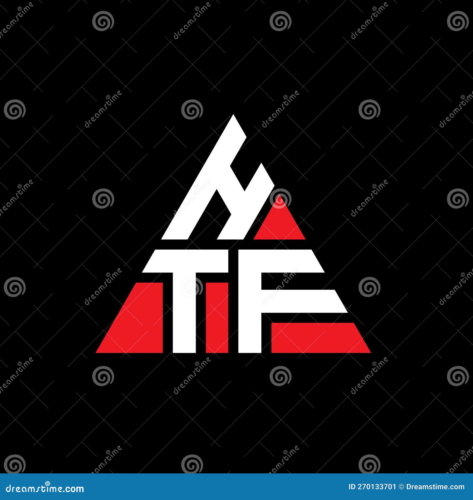 HTF Triangle Letter Logo Design with Triangle Shape. HTF Triangle Logo ...