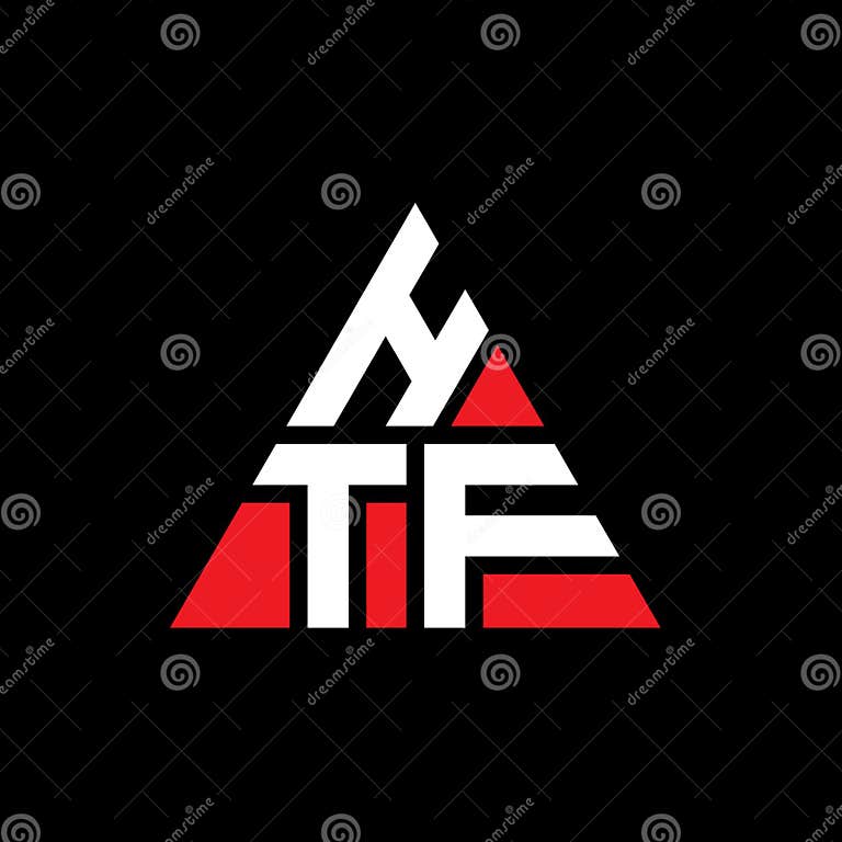 HTF Triangle Letter Logo Design with Triangle Shape. HTF Triangle Logo ...