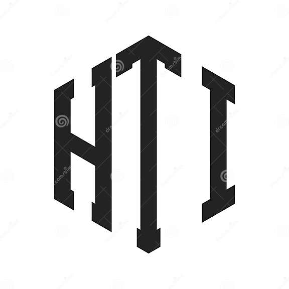 HTI Logo Design. Initial Letter HTI Monogram Logo Using Hexagon Shape ...