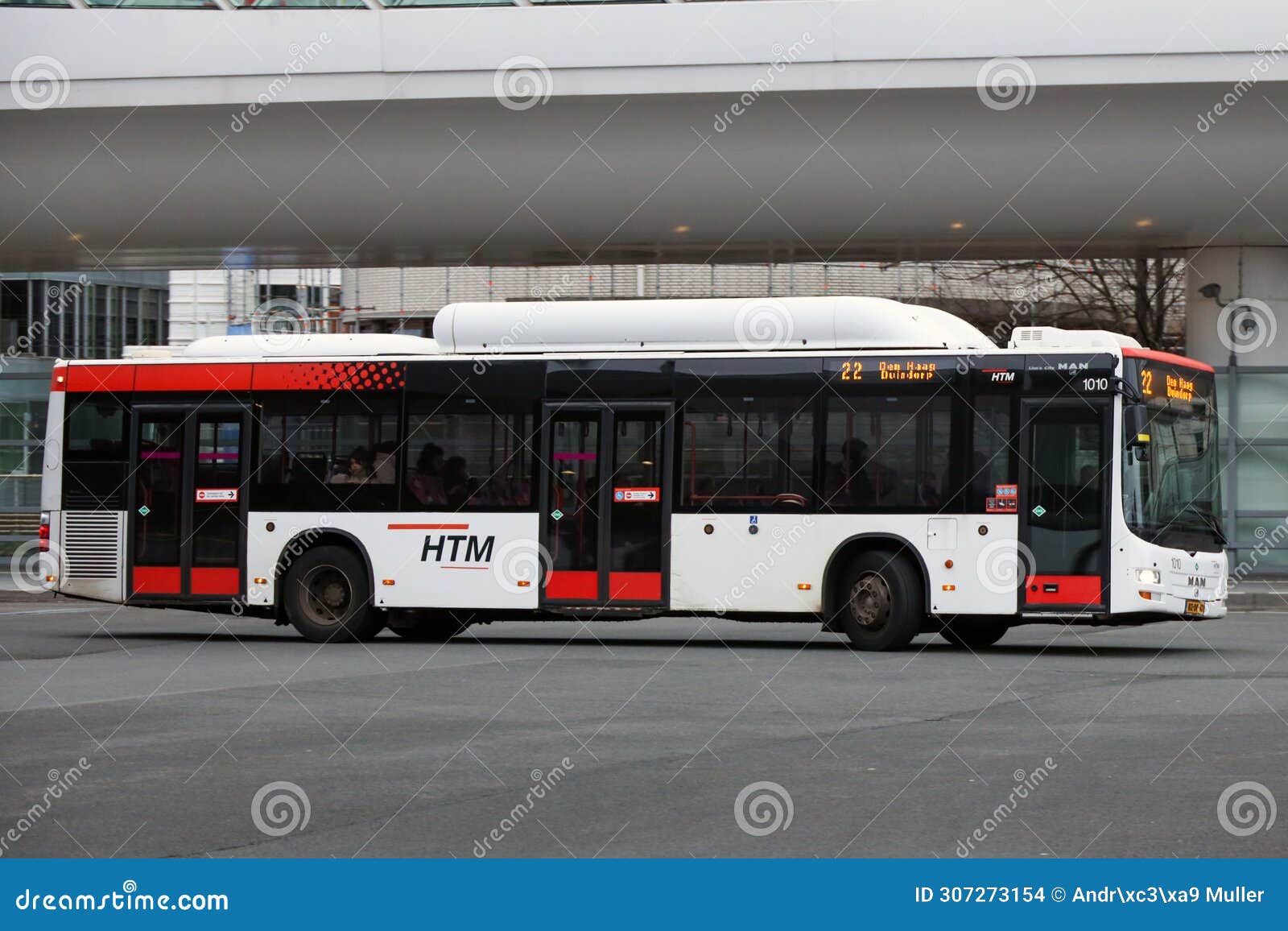HTM City Bus at the Platform of Central Station of the Hague Editorial ...