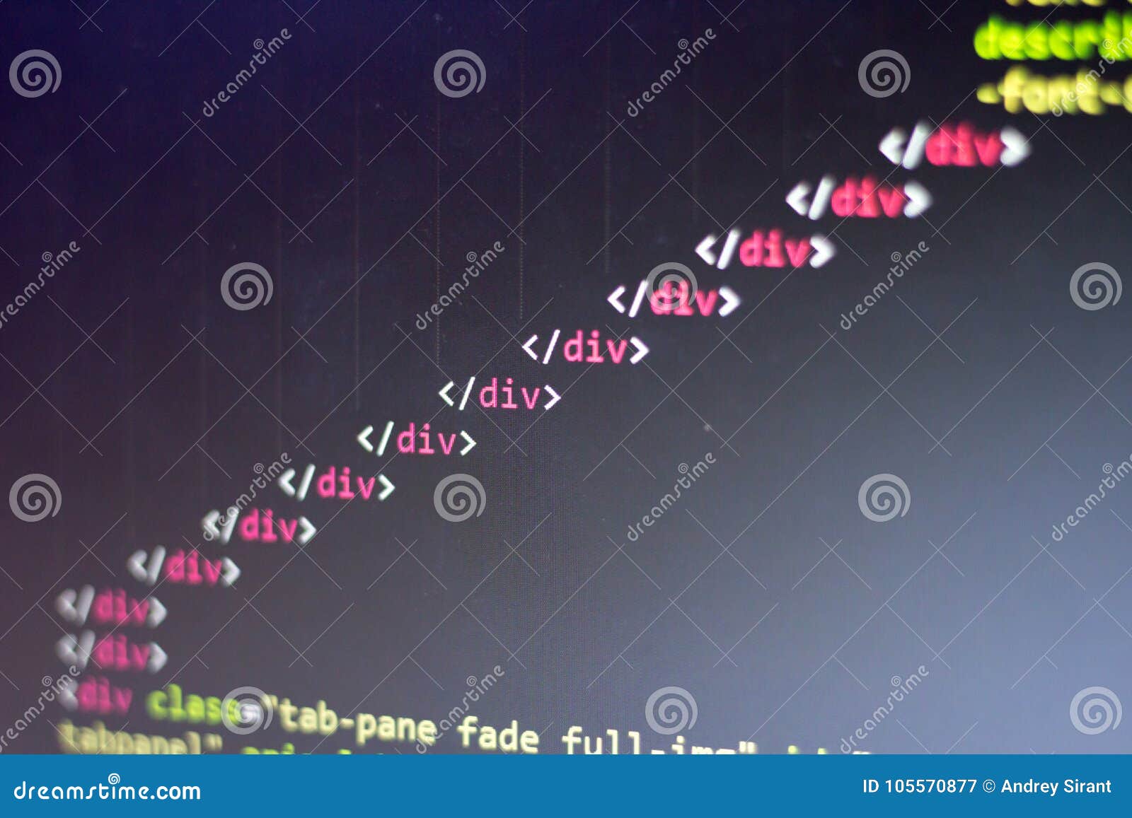 Html Code Computer Programming Source Code Abstract Screen Of Web