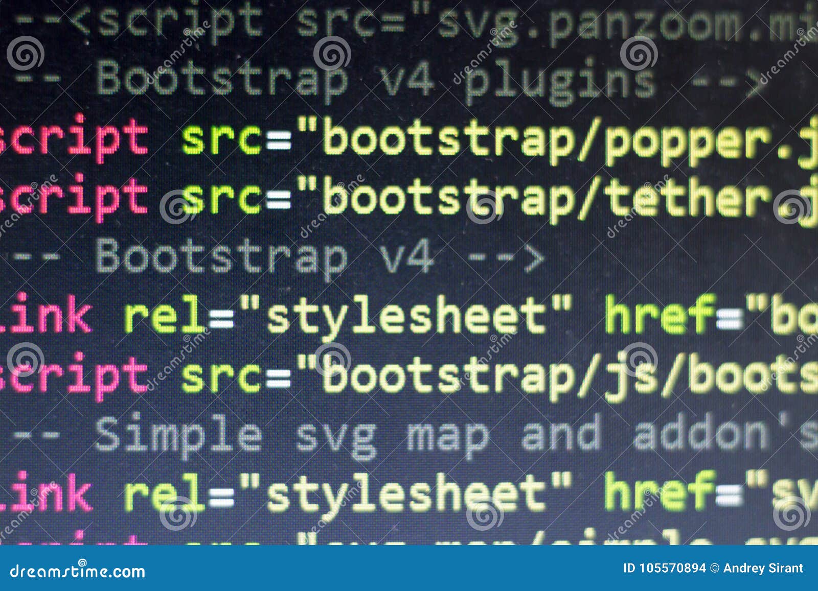 Html Code Computer Programming Source Code Abstract Screen Of Web Developer Digital