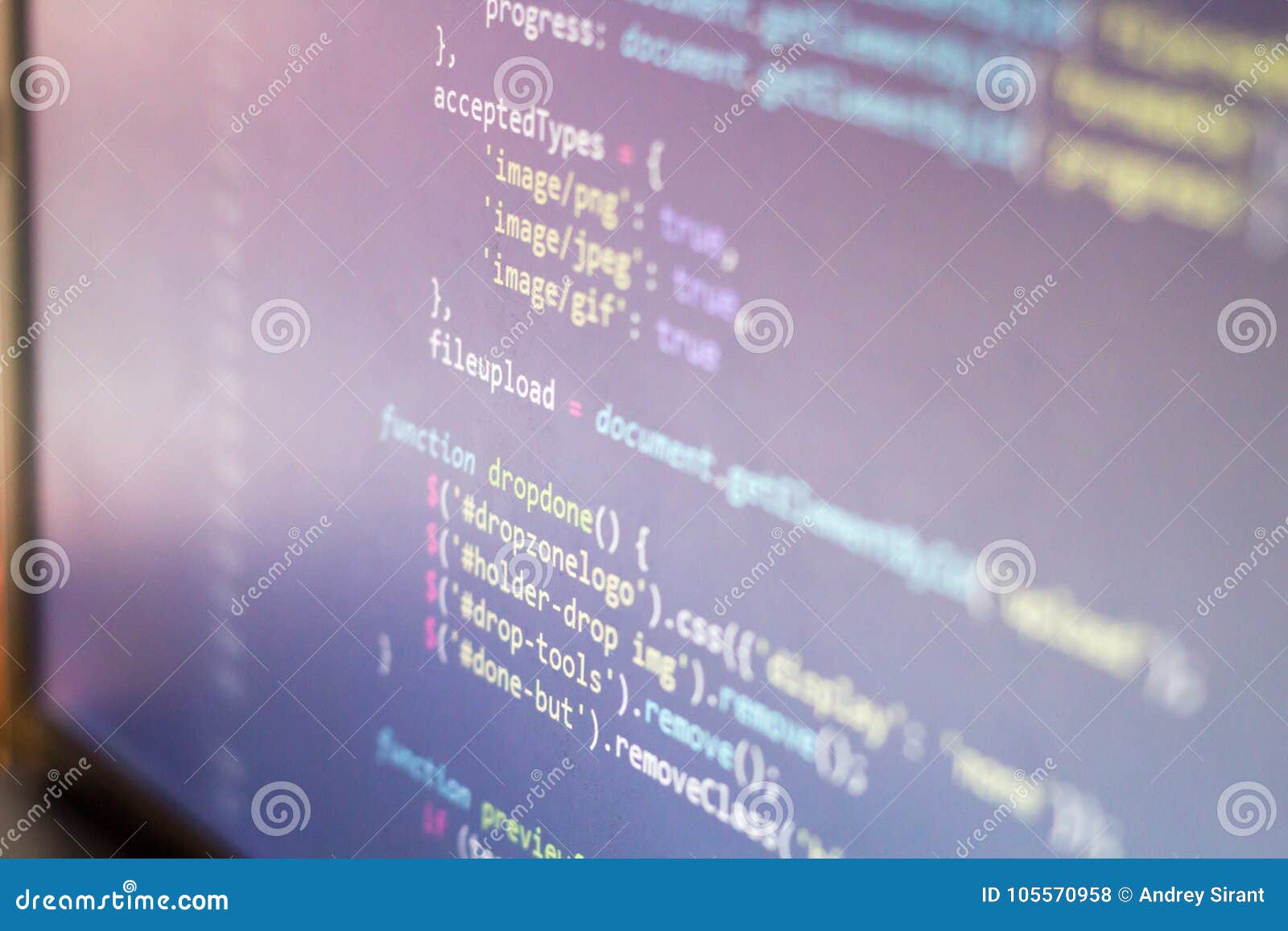 HTML Code. Computer Programming Source Code. Abstract Screen of Web ...