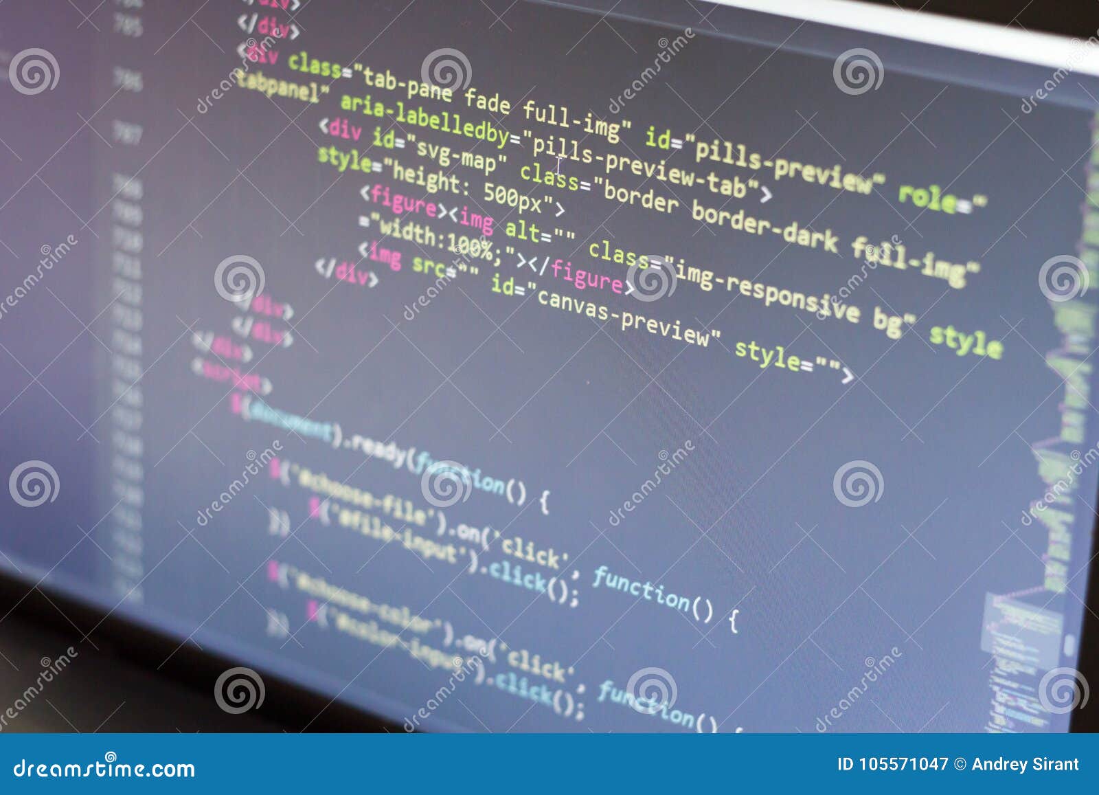 Html Code Computer Programming Source Code Abstract Screen Of Web Developer Stock Image