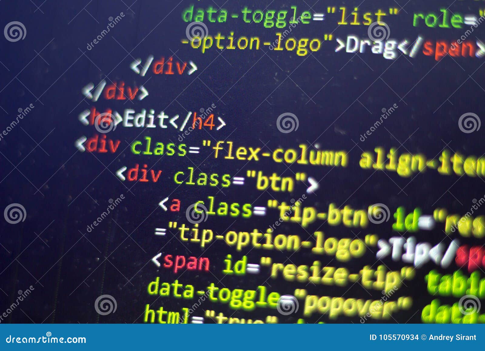Html Code Computer Programming Source Code Abstract Screen Of Web Developer Digital