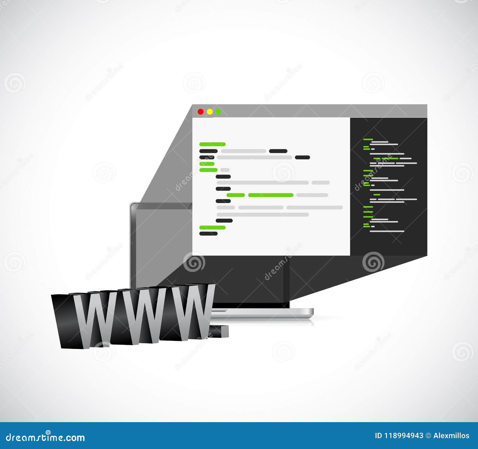 Html Screen Code Program Developer Background Computer Web Interface Html Code Vector