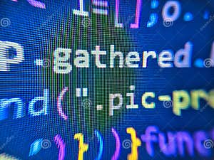HTML Code On Lcd Screen Code In Green Color PHP Syntax Highlighted 