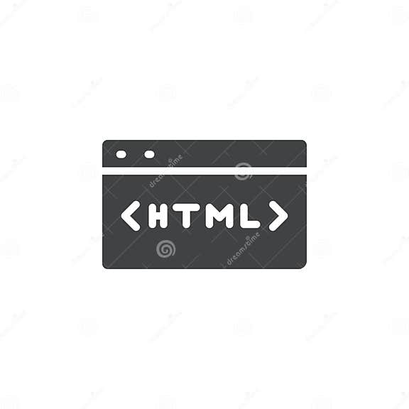 HTML Code with Meta Tags Icon Simple Vector Symbol Stock Vector ...