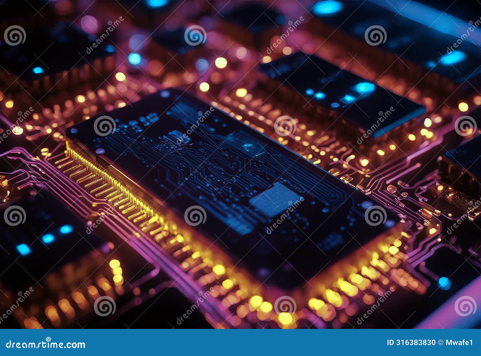 Html Code Pcb Processing Server Futuristic Board Circuit Illustration ...