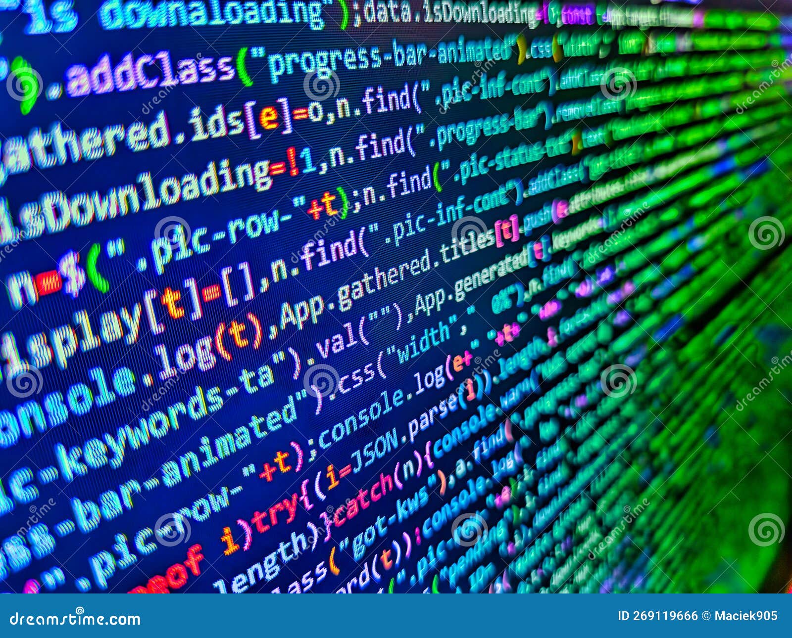 Html Code On The Screen Editor Programming Code Abstract Black Background With Blue Text Like