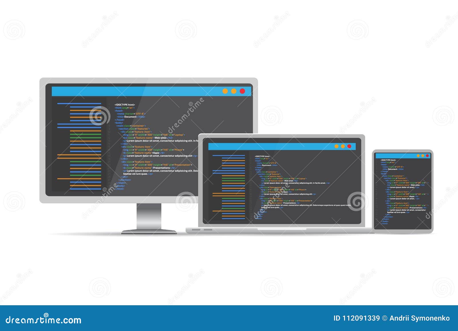 HTML Code Website. Laptop, Desktop, Tablet Coding, Programming Concept ... HTML Code Website. Laptop, Desktop, Tablet Coding, Programming Concept ...