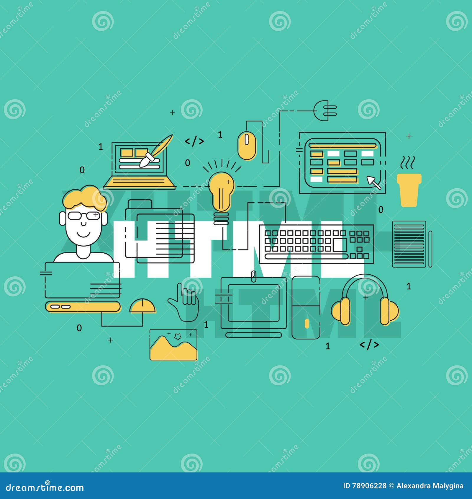 Coder Icons Programmer Computer Software Expert Input Ends Execute Cluster Bugs Fix Testing