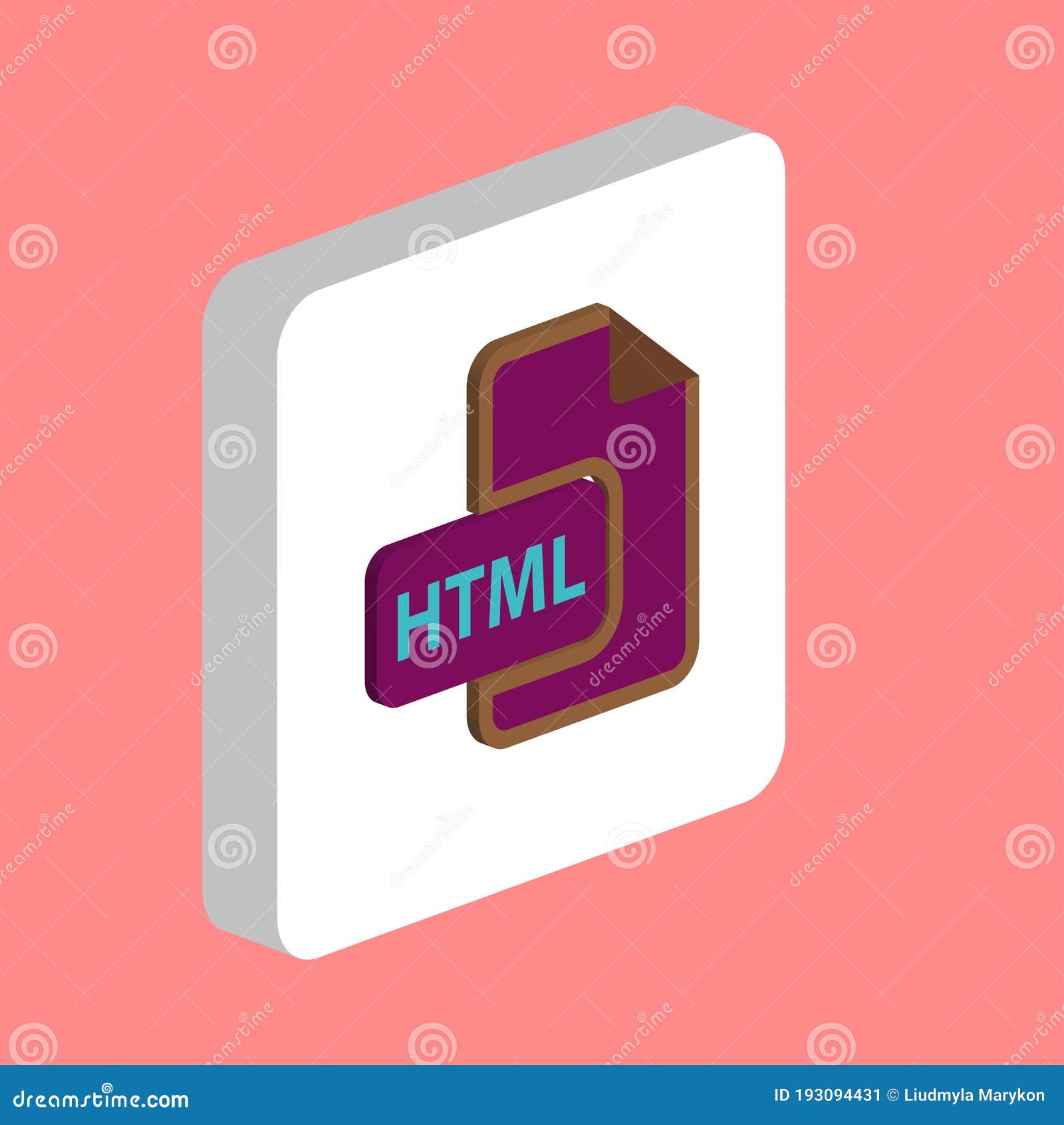 Web Dev Html Css Php Into Computer Frame Cartoon Vector 26780605
