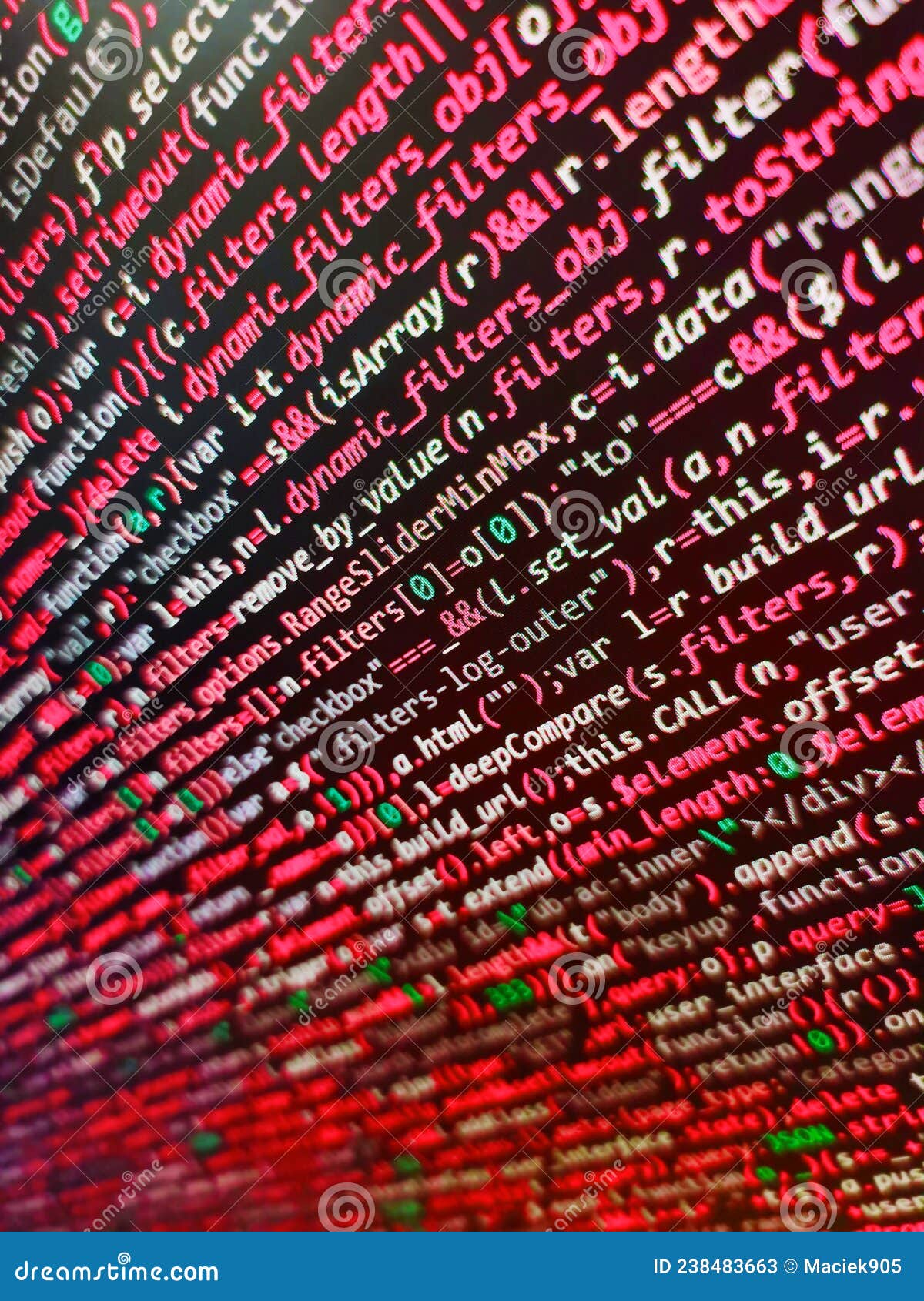 Html And Css Code Developing Screenshot Close Up Of Random Computer Code Comprised Of Numbers