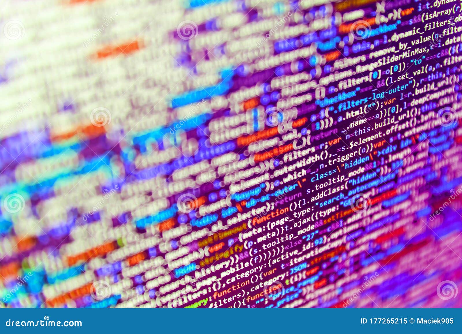 Html And Css Code Developing Screenshot Concept Of Security Programming And Hacking Deep