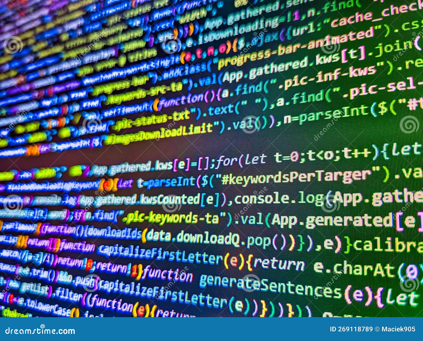 Html And Css Code Developing Screenshot Mining Cryptocurrency Process Program On Display Pc