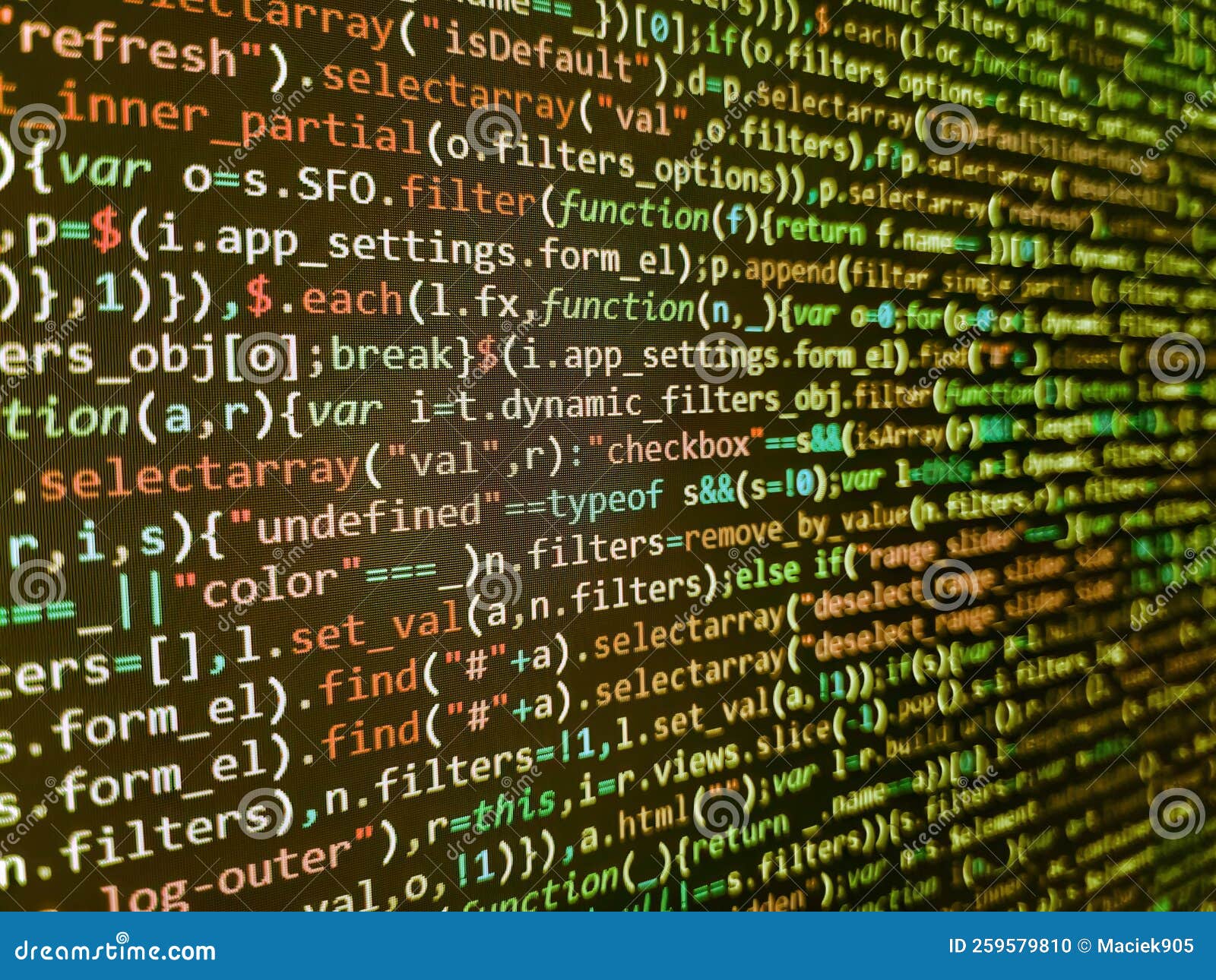 Html And Css Code Developing Screenshot Software Engineer At Work Tensorflow Ai Concept Stock