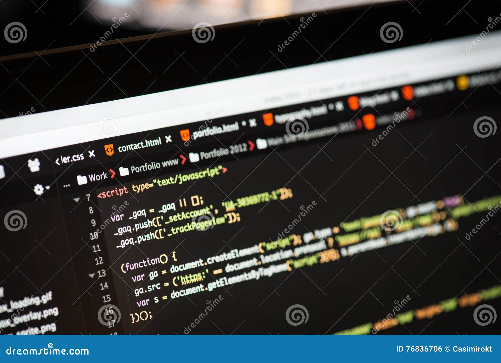 HTML and CSS Code on Laptop Screen. Stock Photo - Image of metadata ... HTML and CSS Code on Laptop Screen. Stock Photo - Image of metadata ...