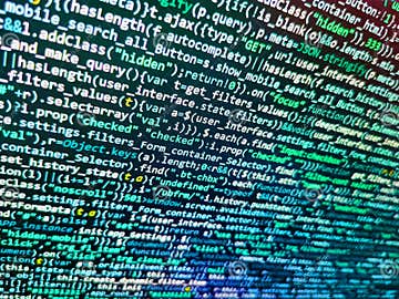 HTML CSS3 Source Code on Lcd Screen with Black Background. Programming ...