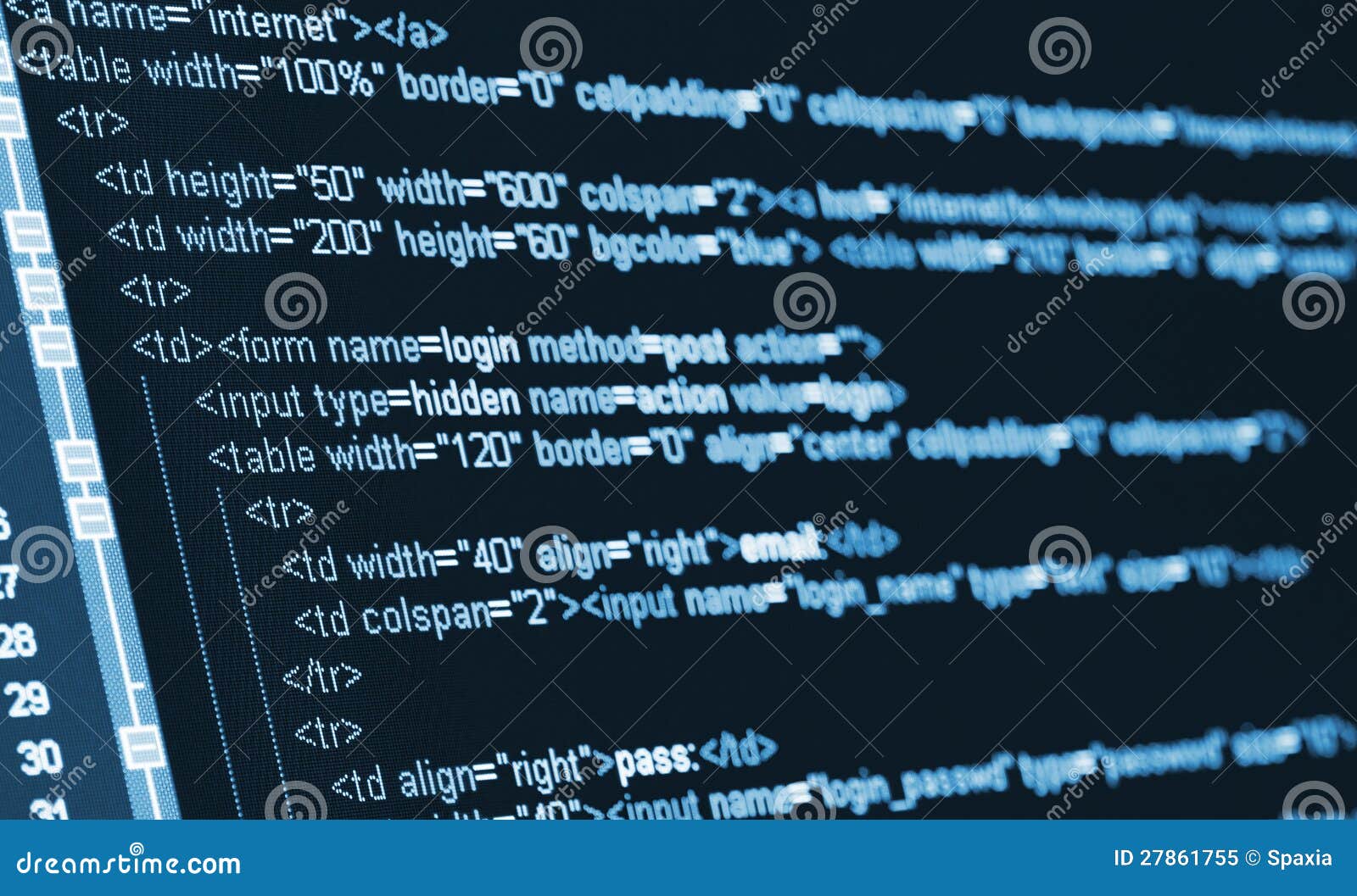 HTML Del Código De Ordenador Imagen de archivo - Imagen de desarrollo ...