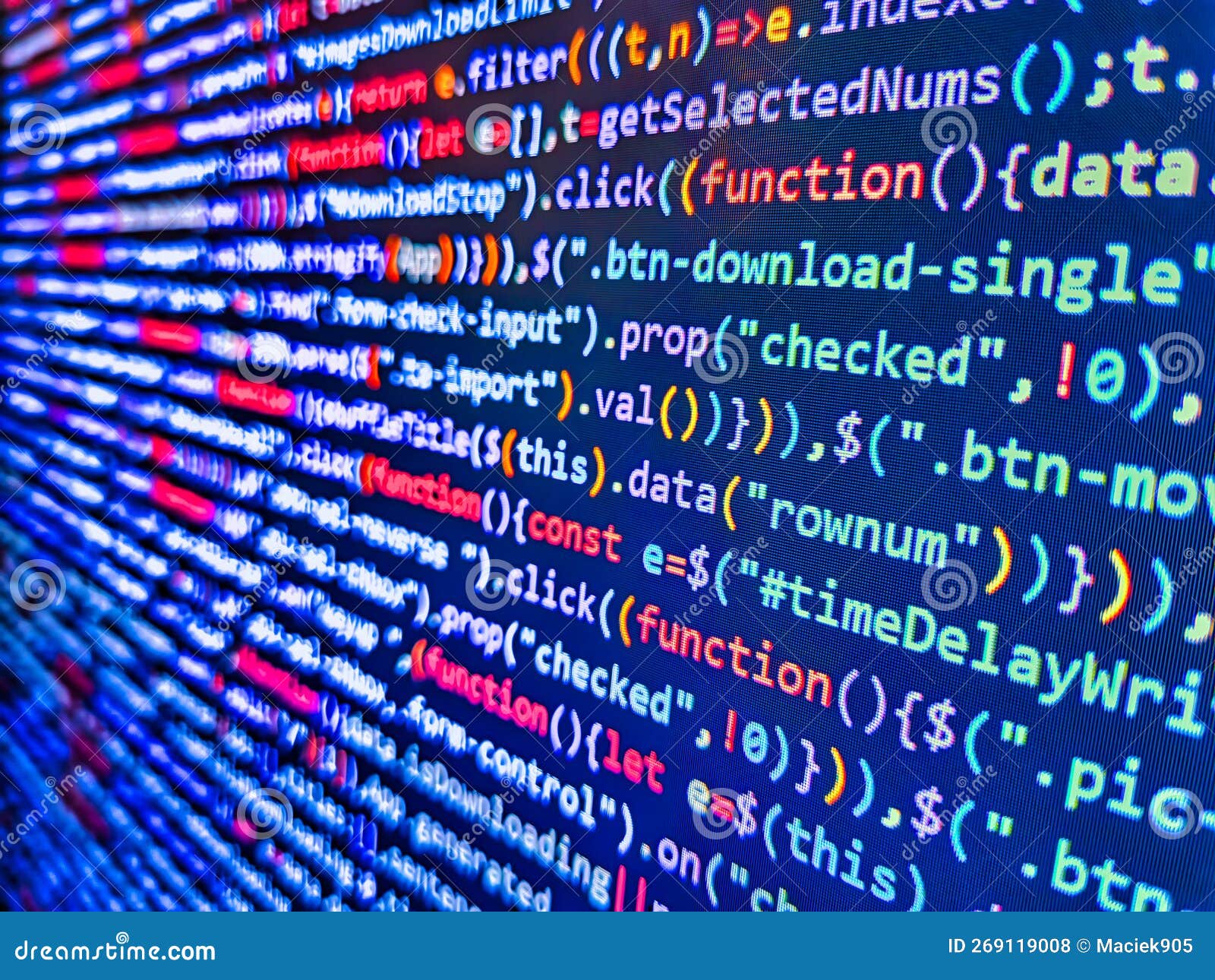 HTML5 in Editor for Website Development. Abstract Information Digital ...