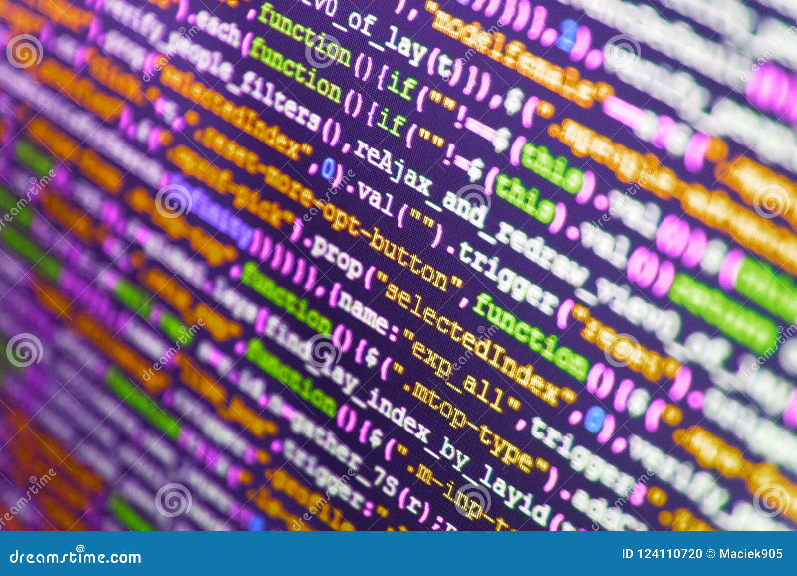 HTML5 in Editor for Website Development. Stock Photo - Image of ...