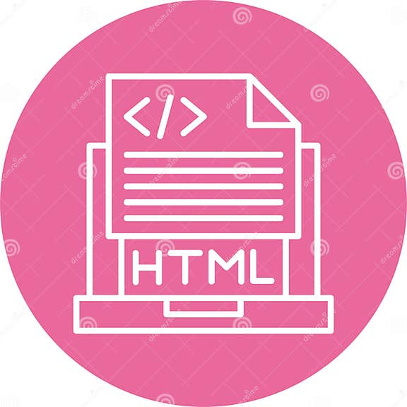 Html File Vector Icon Design Symbol Stock Illustration - Illustration ...