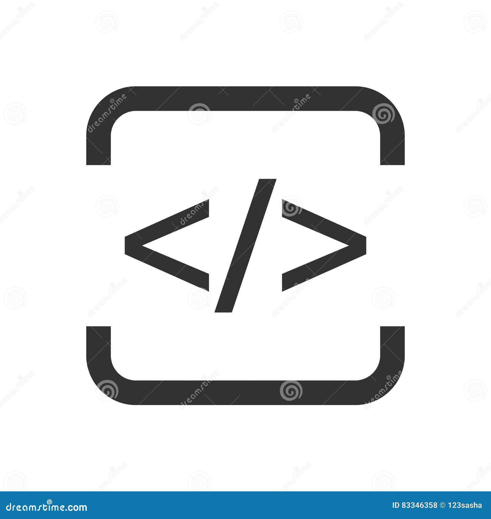 Html flat icon stock vector. Illustration of symbol, flat - 83346358