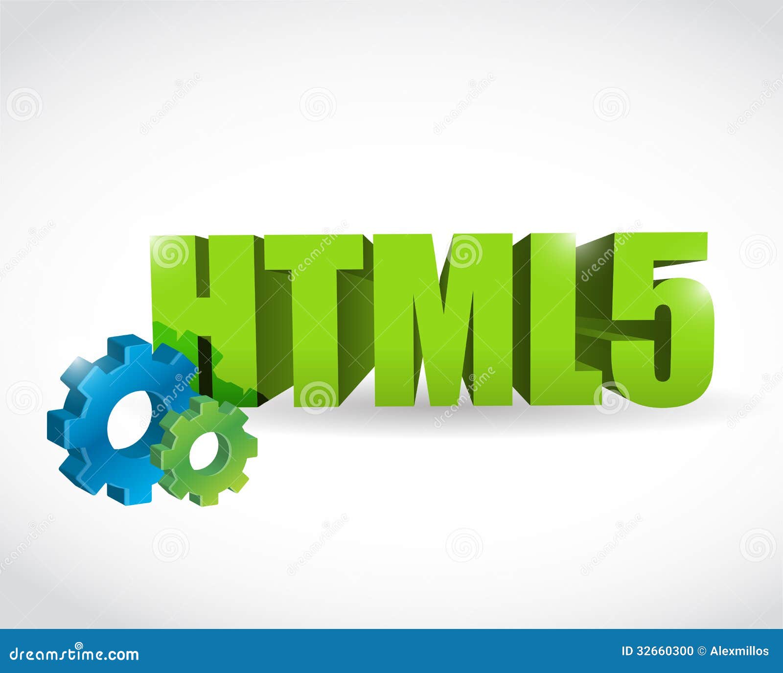 Html Gear Text Sign Illustration Design Stock Illustration ...
