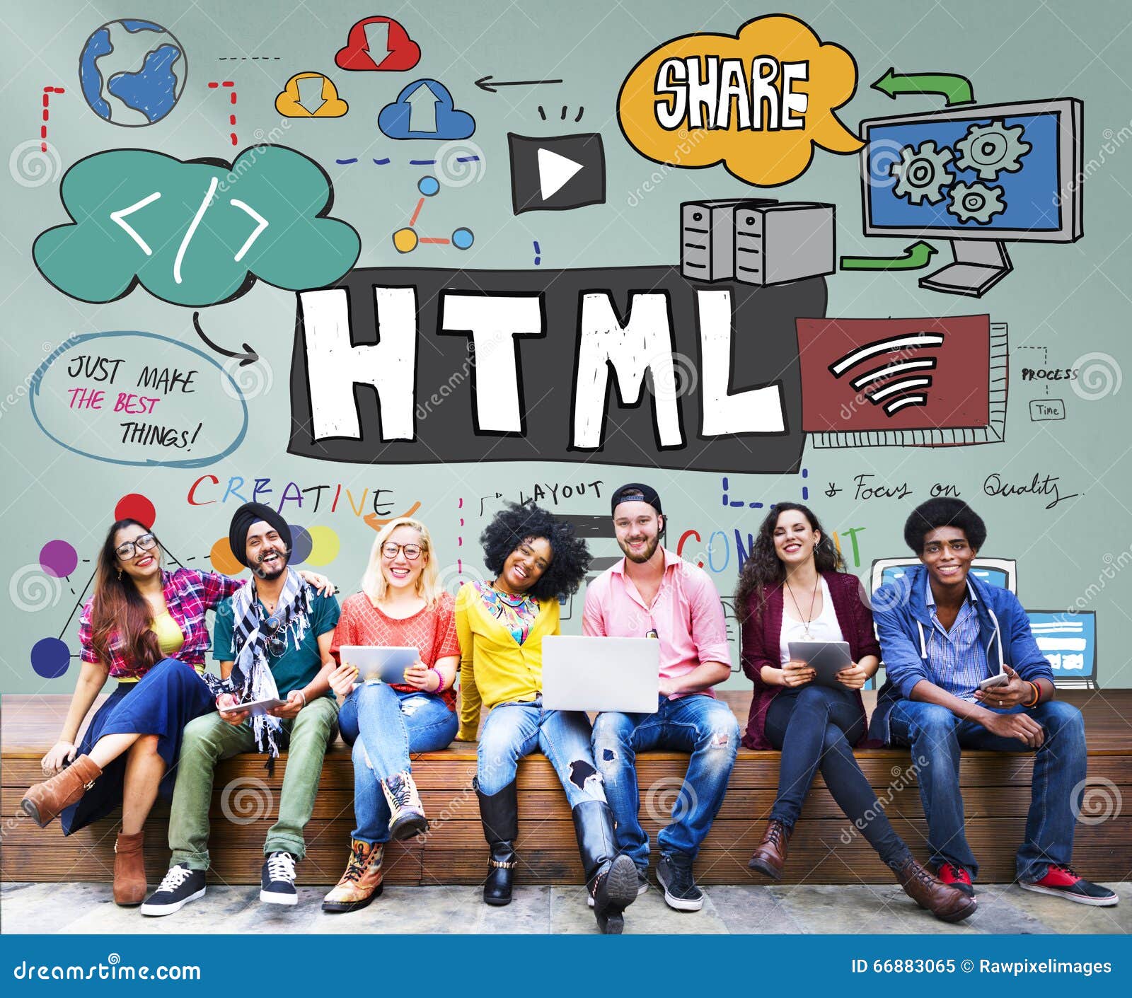 HTML Internet Computer Coding Website Network Concept Stock Image ...
