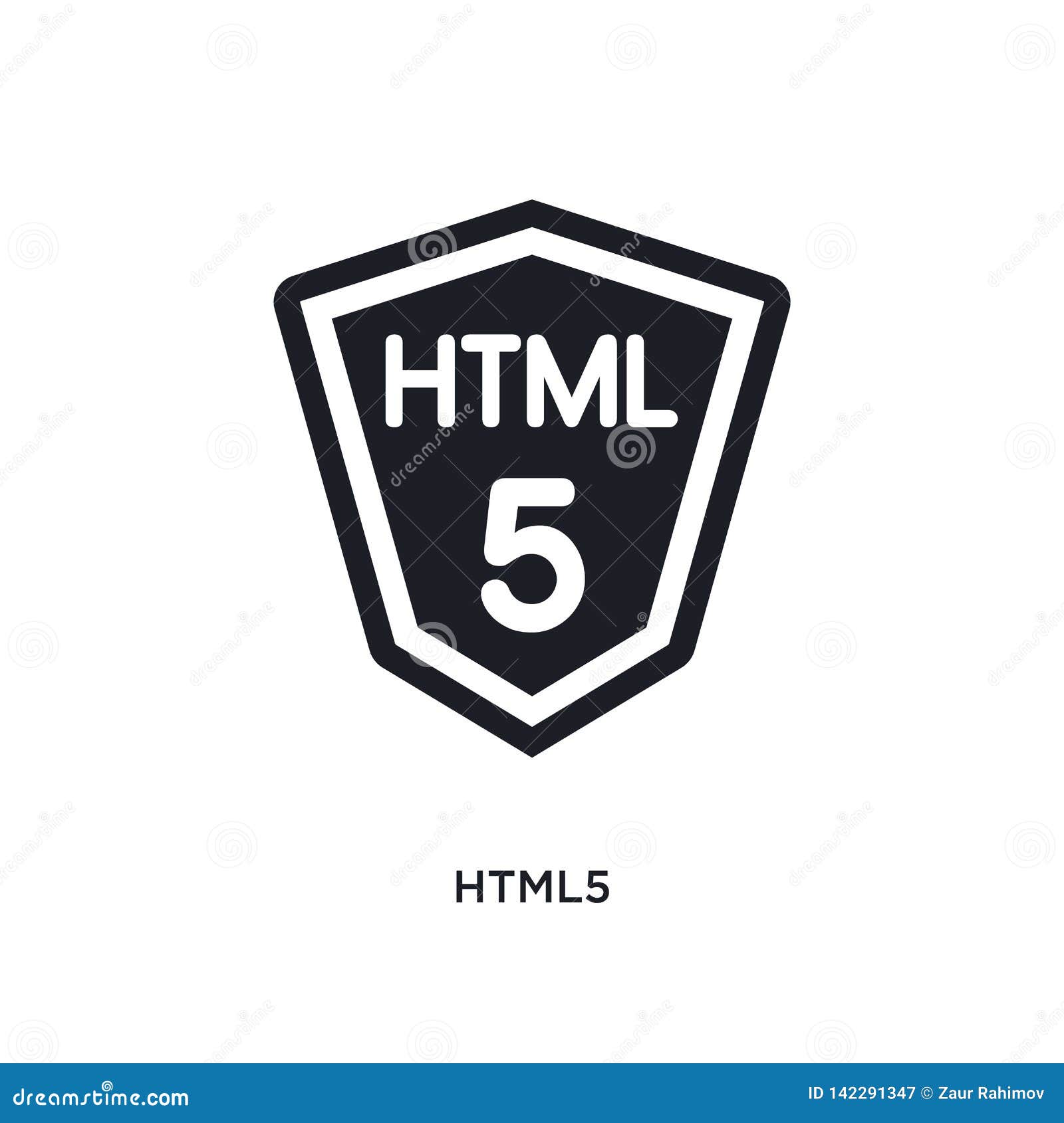 Html5 Isolated Icon Simple Element Illustration From Programming Concept Icons Stock Vector