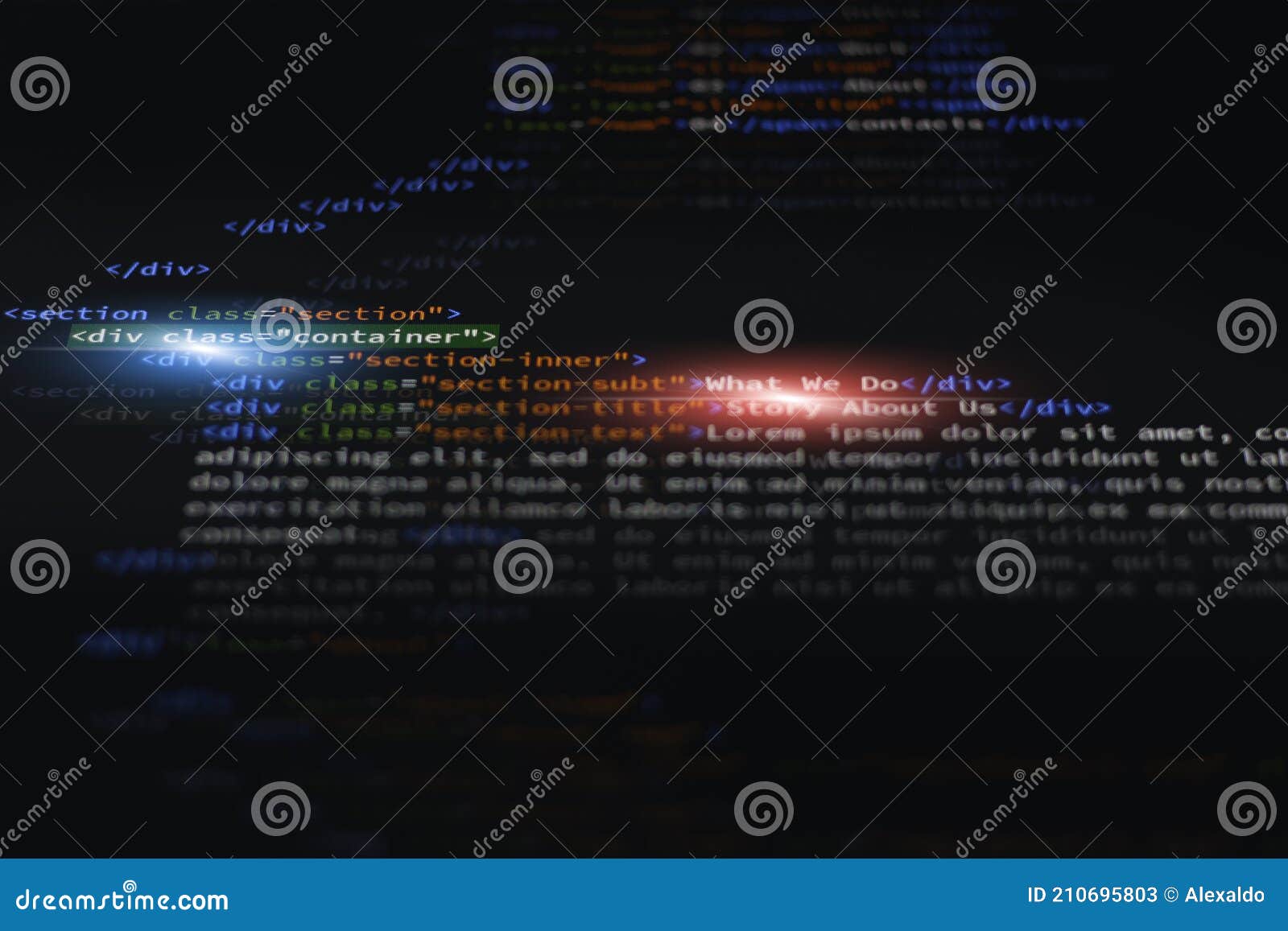 Html Language Coding Background Stock Image - Image of background ...