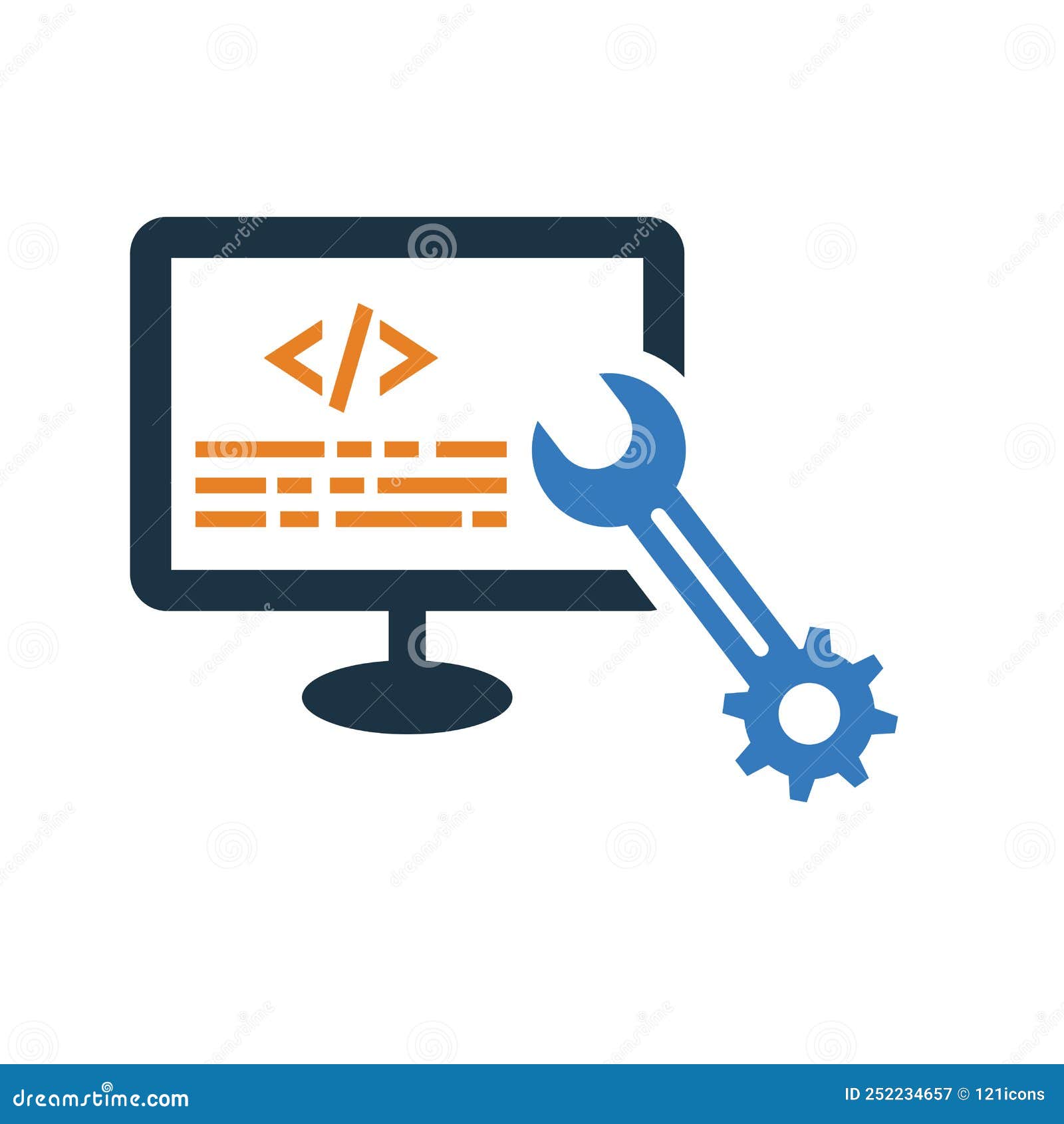 Html Management Coding Icon Simple Editable Vector Graphics Stock