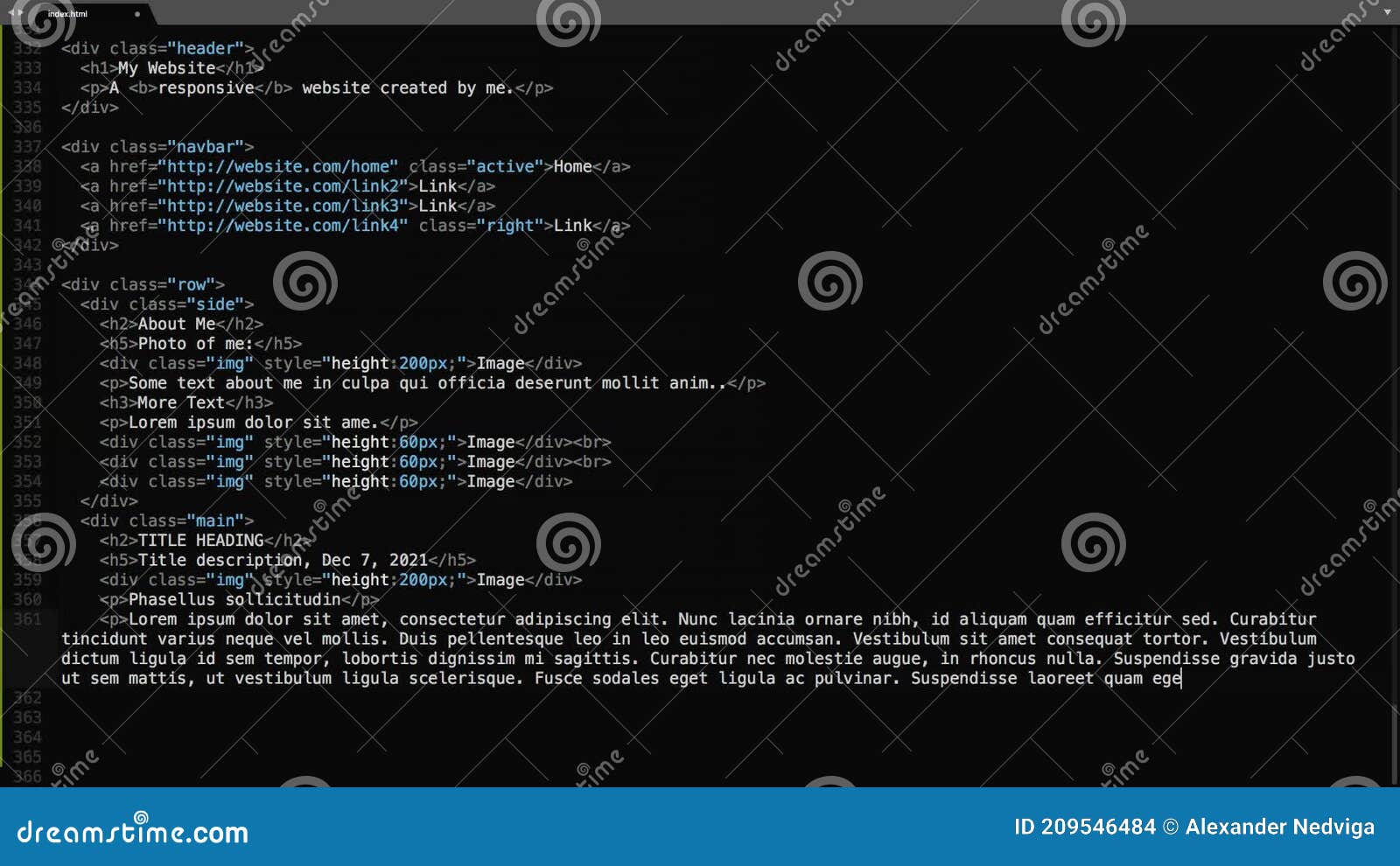 Html Programming Language Source Code Typing Effect Html Programmer Ticker Colored Commands