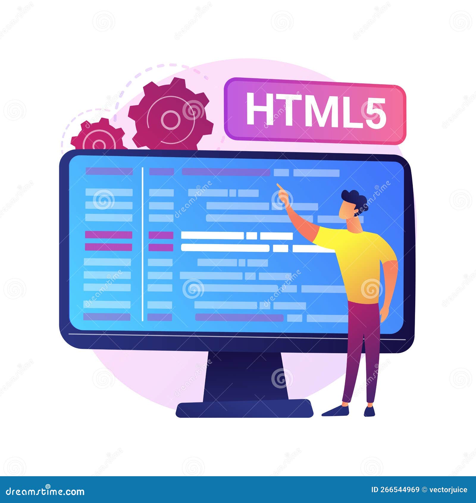 HTML5 Programming Symbol And Processor Factory 3d Illustration | CartoonDealer.com #206320756