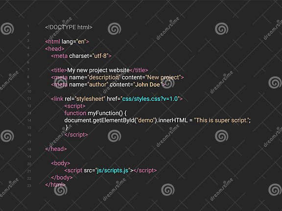 Html Screen Code Program Developer Background Computer Web Interface 