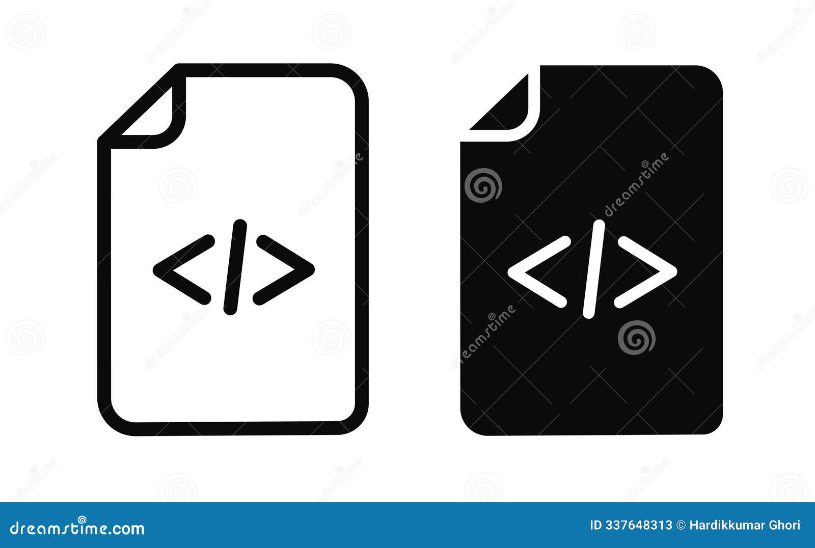 HTML Script Icon Set. Code Tag and Web Programming Vector Symbol in a ...