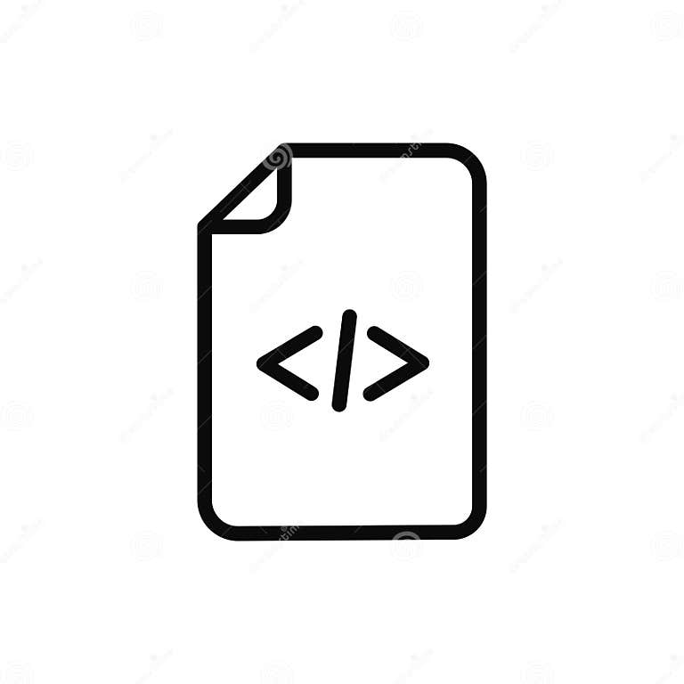 HTML Script Icon Set. Code Tag and Web Programming Vector Symbol in a ...