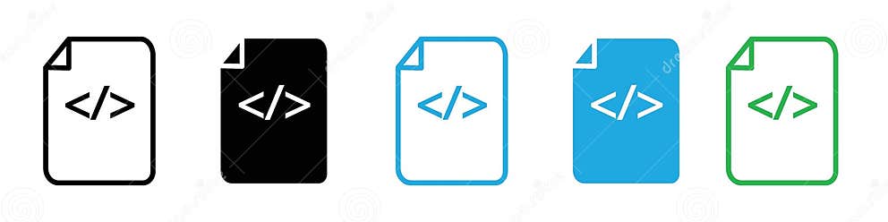 Html Script Icon Mark In Filled Style Stock Illustration Illustration Of Document Page 329988486