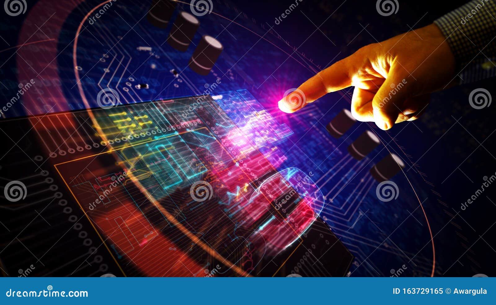 HTML5 Sign Futuristic Illustration Stock Illustration - Illustration of ...