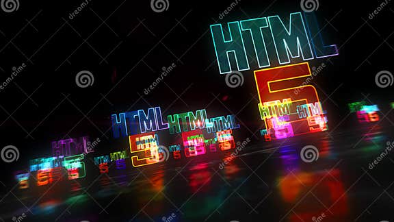 HTML5 Symbol Abstract Concept 3d Illustration Stock Illustration ...